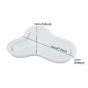 Yalulu DIY Tray Silicone Resin Mold, Irregular Jewelry Plate Dish Casting Mold, Large Resin Molds for DIY Jewelry Holder&Decorative Tray