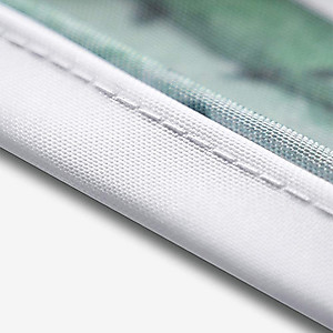 Teal Dahlia Floral Shower Curtain Daisy Flower Butterfly Country Farmhouse Rustic Turquoise Wooden Board Plank Barn Door Bathroom Decor Accessories Polyester Fabric Set with 12 Hooks 70 X 70 in