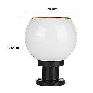Outdoor Garden Landscape Street Light Home Door Column Wall Post Lamp IP65 Waterproof Solar Column Head Light Villa Patio Security Light Exterior Post Light Pillar Lamp