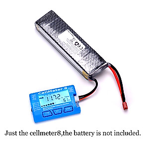 FPVDrone RC CellMeter 8 Digital Battery Capacity Checker Battery Voltage Tester LCD Backlight for LiPo Life Li-ion NiMH Nicd