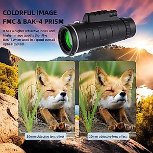 New 2023 Monocular Telescope for Smartphone，High Power Monocular with Smartphone Adapter and Sturdy Tripod， BAK4 Prism Monocular for Boating/Yachting/Sports/Bird Watching/Auto Racing/Hunting/Trevel