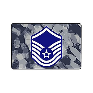 Air Force Master Sergeant 1st SGT Diamond Rank Area Rug Living Room Bedroom Kitchen Sofa Bedside Carpet Floor Mats 36"X24"