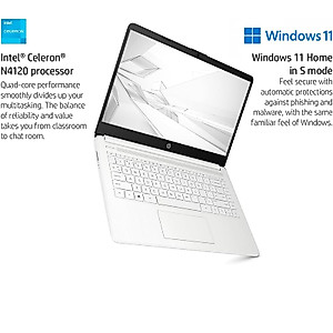 HP 14inch Laptop Windows 11-32GB RAM - 192GB Storage - Quad-core Intel Celeron N4120 - USB C - SD Card Reader - Long Battery Life - Fast Charge - Wireless WiFi 5 - HDMI - School Laptop -Microsoft365