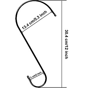 8 Pack Tree Branch Hook 12 Inche Black Bird Feeder Hook Rustproof Stainless Steel Hooks Bird Feeder Hook for Tree Garden Hook S Hooks for Hanging Bird Feeders, Bird House, Plants, Baskets, Lanterns