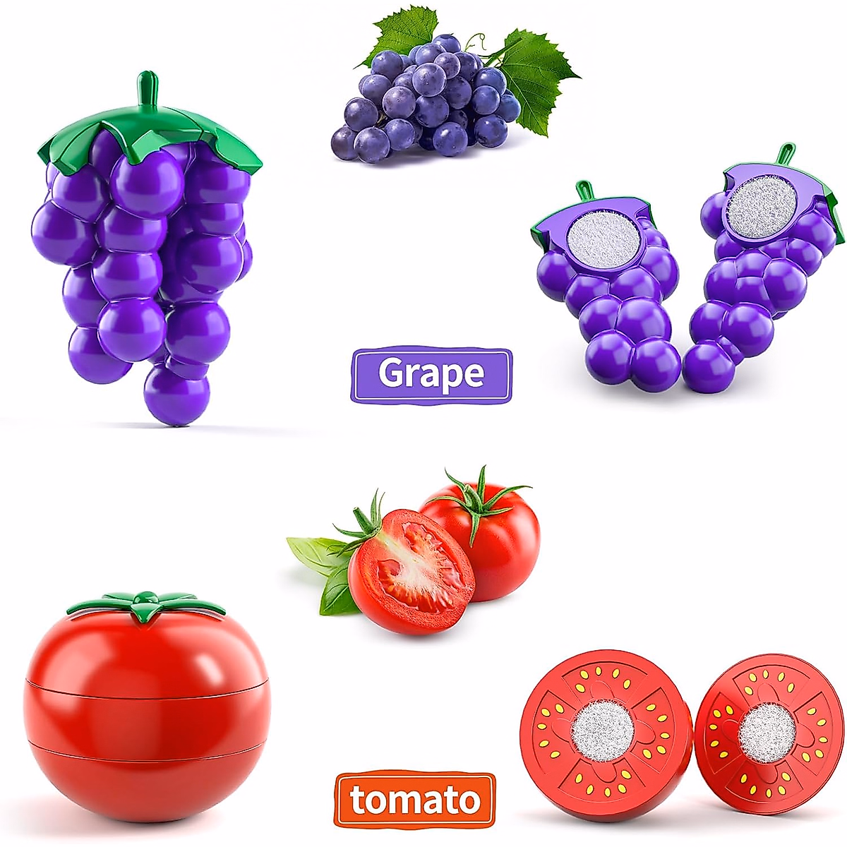 TEMI 70 Pieces Cutting Play Food Toy for Kids Kitchen - Pretend Fruit and Vegetables Accessories Toys for 3 4 5 6 Girls with Storage, Dishes and Knife, Educational Kitchen Toy for Toddlers Age 3-5