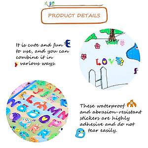 10 pcs 3D Puffy Animal Stickers, CNYMANY 640+ Letter Number Animal Marine Life Kids Stickers for Toddlers Children Kids Goodie Bags Stuffers Party Supplies