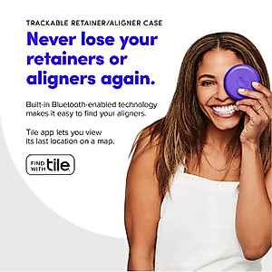 SmileDirectClub Trackable Retainer/Aligner Case Powered by Tile - Item Locator and Finder for Retainers and Aligners