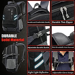 ProEtrade Backpack Bookbag for College Laptop Travel, Fit Laptop Up to 15.6 inch Multi Compartment with USB Charging Port Anti theft, Gift for Men Women (Black)