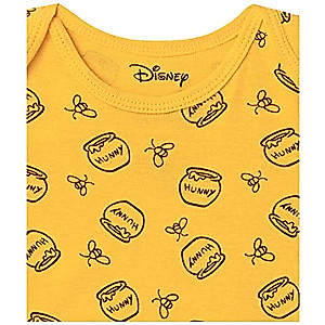 Amazon Essentials Disney | Marvel | Star Wars Unisex Babies' Short-Sleeve Bodysuits, Pack of 6, Winnie the Pooh Oh Bother!, 12 Months