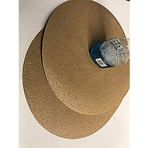 Anti-Skid Eco Cork Wood Lazy Susan Matting for Kidney, Full Circle & D-Shaped Wood Lazy Susans, Anti-Skid Matting Kidney Shaped, 28"