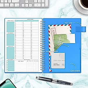 Weekly Schedule Planner Undated with Year Weekly Monthly, Regolden-Book Hourly Appointment Book Academic Planner, 53 Weeks,12 Month Journal Notebook Productivity with Twin-Wire Binding Flexible Cover