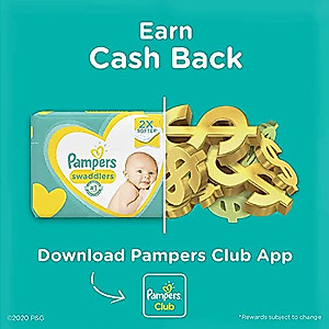 Pampers Swaddlers Newborn Diapers, Size 1, 96 Count