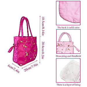 MIAO JIN 8 Pcs Large Silk Brocade Drawstring Jewelry Pouch Bag Retro embroidery Gift bag Hand Bags Pouch for Candy Wedding Party Presents Snacks & Jewelry