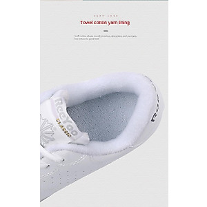 Fenlogft Women Ultra Comfortable Aerobic Cheer Sport Shoes - Training Competition Cheerleading Sneakers for Adults and Youth Girl (Flat White,6)