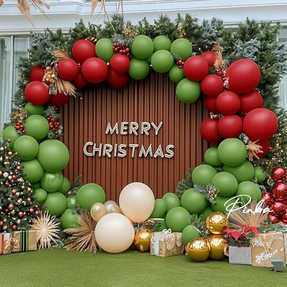 Double Stuffed Olive Green Balloon Garland Kit - Sage Green Balloons Different Sizes 18/12/5 Inch for Baby Shower Birthday Tropical Jungle Safari Theme Party Decoration