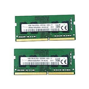 Laptop Memory Module 2-Peace Kit HMA851S6DJR6N-XN Compatible Replacement Spare Part for SK Hynix HMA851S6DJR6N 8GB (2x4GB) 1RX16 DDR4 SO-DIMM PC4-25600 3200MHz 260-Pin Non-ECC CL22 1.2V