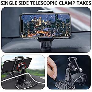 Garneck Car Dashboard Phone Stand 360°Rotate Car Cell Phone Mount Phone Holder Phone Bracket Clip Navigator Rack Car Parking Sign Holder for Car Vehicle (Black)