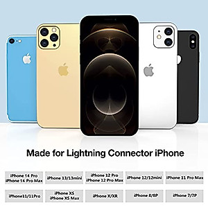 2 Pack iPhone Headphones Lightning Earphones Earbuds, Wired in Ear Stereo Noise Canceling Isolating Headphones for iPhone 14 13 12 11 Pro Max X XS 8 7 SE, White (Built in Microphone & Volume Control)