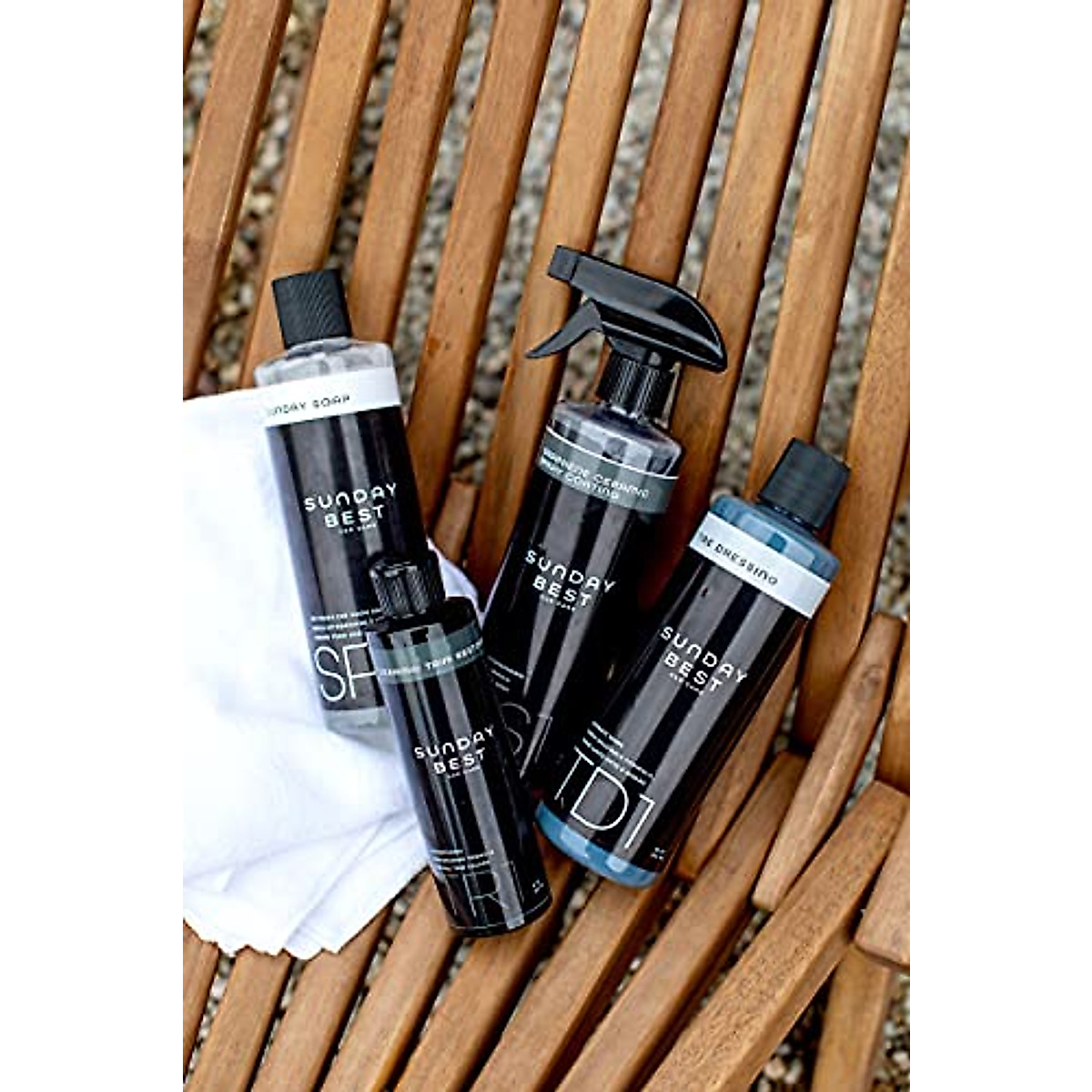 Sunday Best Car Care | Tire Dressing Shine & Protectant , Vinyl, Rubber & Plastic, Long Lasting Easy Spray or Wipe on Application, Commercial Grade Water Based Solution (16oz)