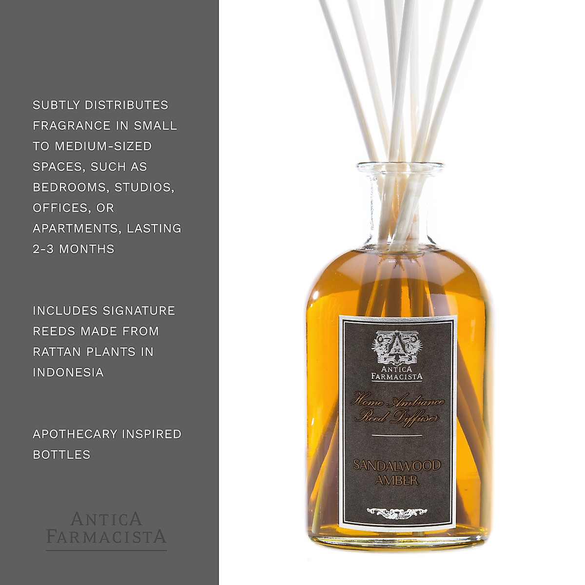 Antica Farmacista Home Ambiance Diffuser, Sandalwood Amber, 8.45 Fl Oz