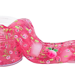 2 Pack Jelly Cube Crunchy Slime Kit, Blue and Pink Clear Crunchy Slime, Super Soft Crystal Slime Toy, for Kids Party Favors and School Education, Stress Relief Toy for Girls and Boys