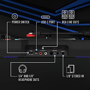 Stanton STX - Portable Scratch DJ Turntable with Innofader Nano Crossfader, Bluetooth, Pitch Slider, USB Recording, Speaker, 2 Rechargeable Batteries