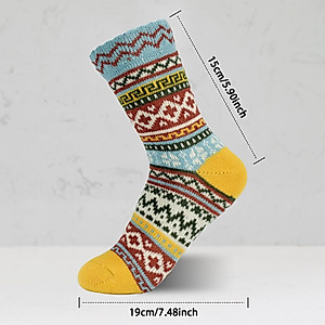LQQBOX 10 Pairs Wool Socks for Women, Winter Warm Socks Thick Soft Socks Gifts for Women