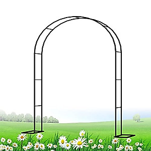 FERKAP Garden Arch Wedding Archway Climbing Rose Plant Trellis Pergola Frame Rose Arbor Decorative Arch DIY Width Size Easy Assembly (Color : White, Size : 47" X 15.5" X 86.5")