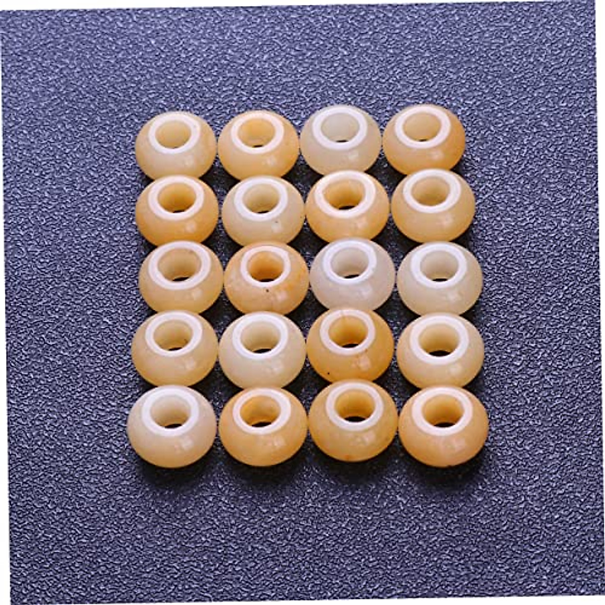 EXCEART 40 Pcs Color Beads Bulk Bracelets Bangles Making Agate Beads Blue Lace Agate Beads Gemstone Donut Loose Beads Jewelry Beads Beading Kits Round Beaded Black Onyx Accessories