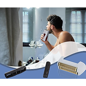 2 Pack Pro Shaver Replacement Foil and Cutters Compatible with Andis 17150(TS-1)/17155/17200 Shaver for ProFoil & Lithium Shaver, Golden