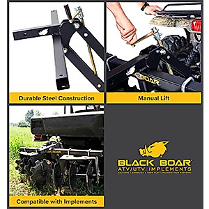 Camco Black Boar ATV/UTV Manual Implement Lift, 50 Inches (66013)