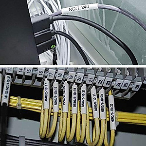 NineLeaf Black on White Heat Shrink Tubes Label Tape Compatible for Brother HSe-241 HSe241 HS241 HS-241 use for P-Touch PT300 ST1150 PT1750 Label Maker - 17.7mm (0.69inch) x 1.5m (4.92ft)