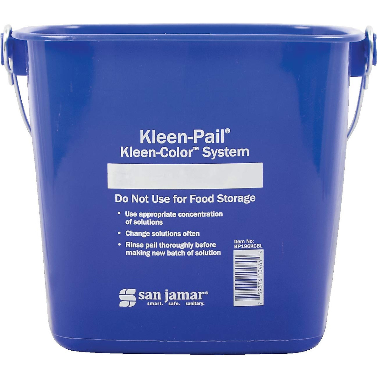 San Jamar Kleen-Pail® Plastic Cleaning Bucket 6 Quarts Blue