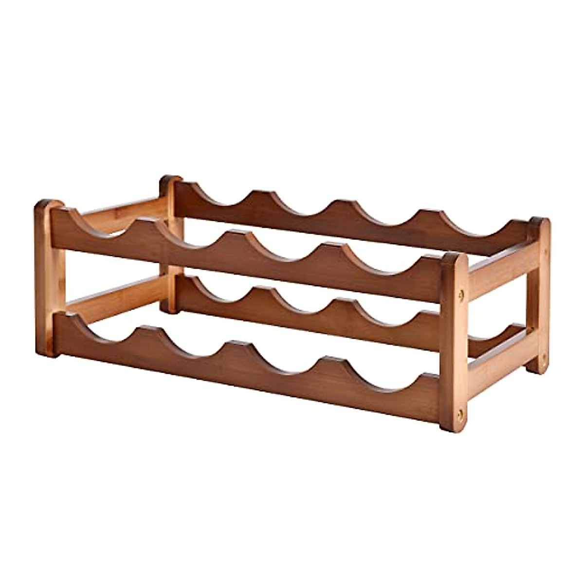 Maydear Multi-Tier Bamboo Wine Rack, Wine Racks Countertop, Freestanding Display Stand Shelves-2 Tier