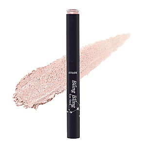 ETUDE Bling Bling Eye Stick (#15 Peach Swan Star) 21AD | Long-Lasting Eye Shadow Stick with Blinding Glow and Soft Creamy Texture for Shining Eyes