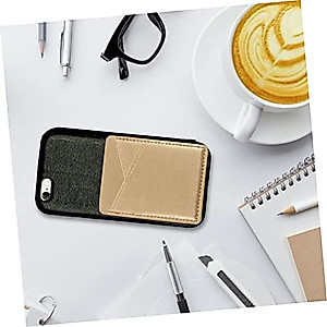 UKCOCO 10 Pcs Mobile Phone Sticker Card Case Stick on Phone Wallet Phone Pocket Phone Id Wallet Holder Back Phone Wallet Pocket Leather Phone Wallet Small Card Wallets Sim Card Dual Card