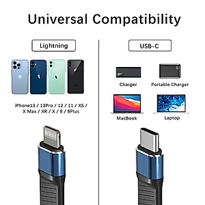 Aprilery Short USB C to Lightning Cable (0.46ft, MFi Certified), Fast Charging and Data Sync Type C to Lightning Cable for iPhone 13/13 pro/13 pro Max/12/12 mini/11/XS/XR/X/8/SE/AirPods/iPad