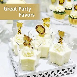 L7HWDP Dessert Cups 50 Count 2.3oz Parfait Appetizer Cups with Spoons Mini Pentagram Mini Dessert Bowls for Parties, Events, Catering