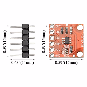 XINGYHENG 5Pcs MCP4725 Breakout Module I2C DAC Development Board 2.7V to 5.5V Supply