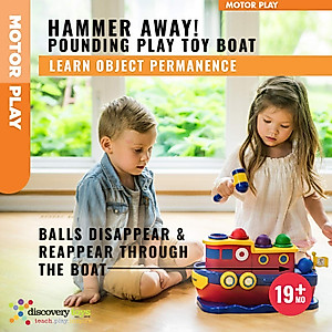 Discovery Toys Hammer Away! | Kid-Powered Learning | Pound & Roll Activity Toy | STEM Educational Toy Learning & Childhood Development 19 Months and Up