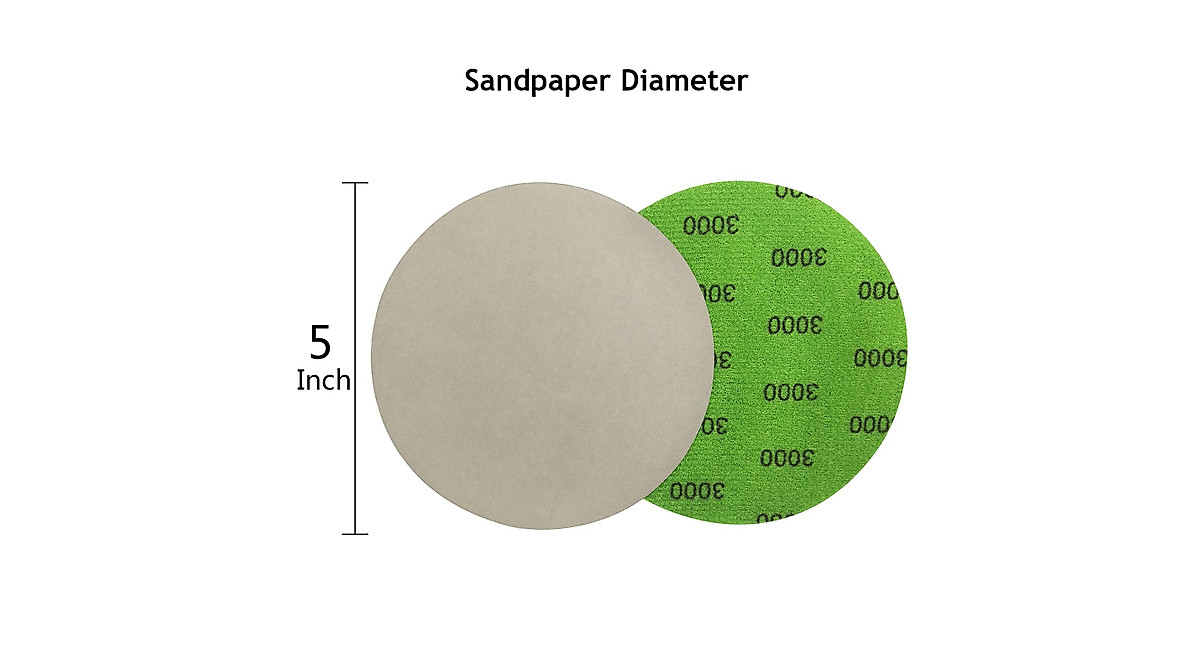Sanding Disc Sandpaper, 5 Inch Hook & Loop Sandpaper, 3000 4000 5000 ...