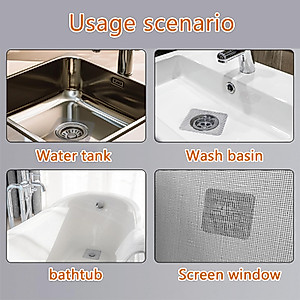 30Pack Disposable Shower Drain Hair Catcher 4" X 4" Drain Hair Catcher Mesh Stickers Shower Drain Mesh Stickers for Bathroom Accessories, Kitchen, Sink, Bathtub