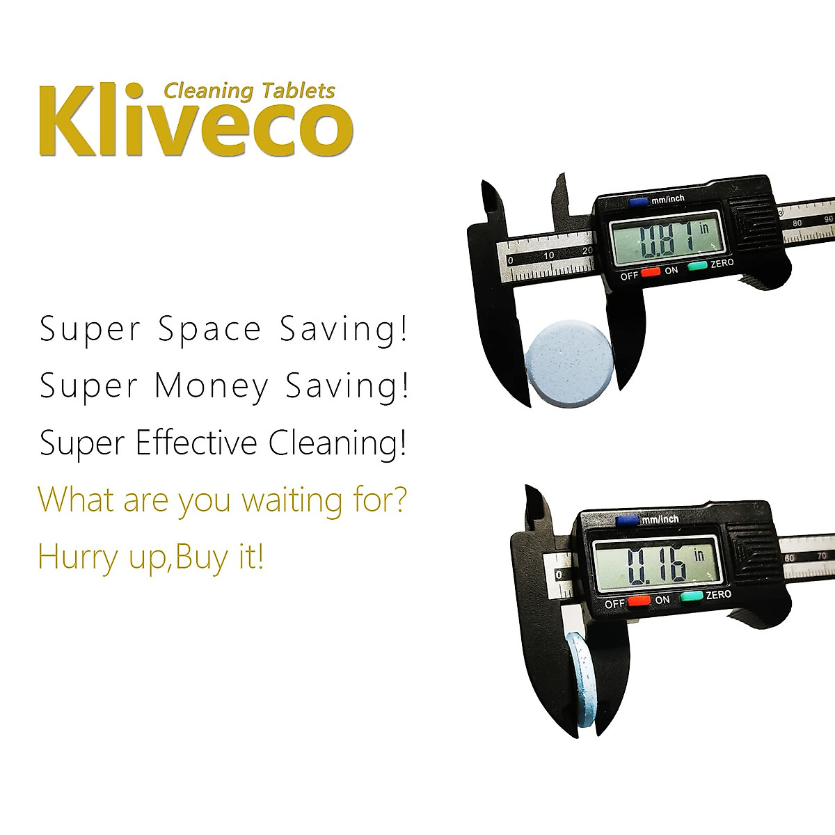 Kliveco 30PCS Car Windshield Washer Fluid Tablet,Windshield Wiper Fluid,Window and Glass Cleaner Effervescent Tablets,1 Pack Makes 33 Gallons,car,Home(Winter: Use With De-icer or Methanol)