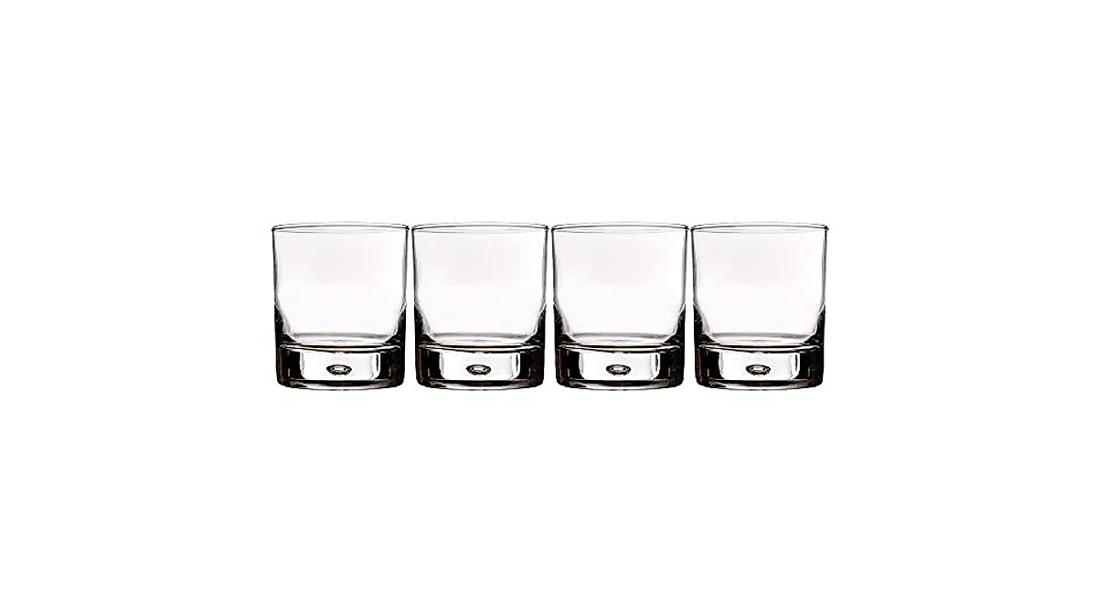 Stylish 10oz Red Series Bubble Glassware Set of 4