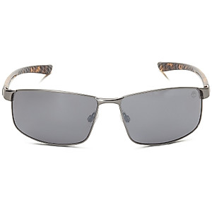 Timberland Men's Tb9035sw6109d Polarized Wrap Sunglasses, Gunmetal, 61 mm