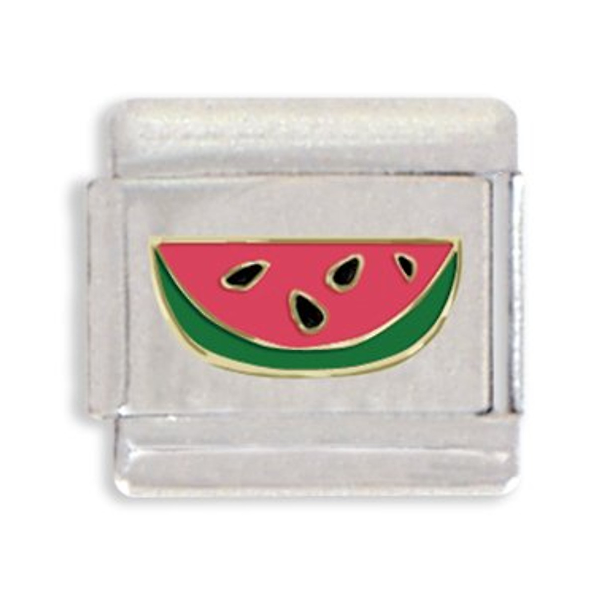 Clearly Charming Watermelon Italian Charm Bracelet Link