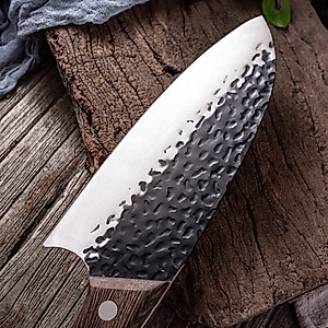 Chef's Meat Cutting Knife Fishing Knife Stainless Steel Chinese Chef Knife for Meat Fish Fruit Vegetables 5Cr15Mov Kitchen Knife Butcher Cleaver Knife By BIEMBI