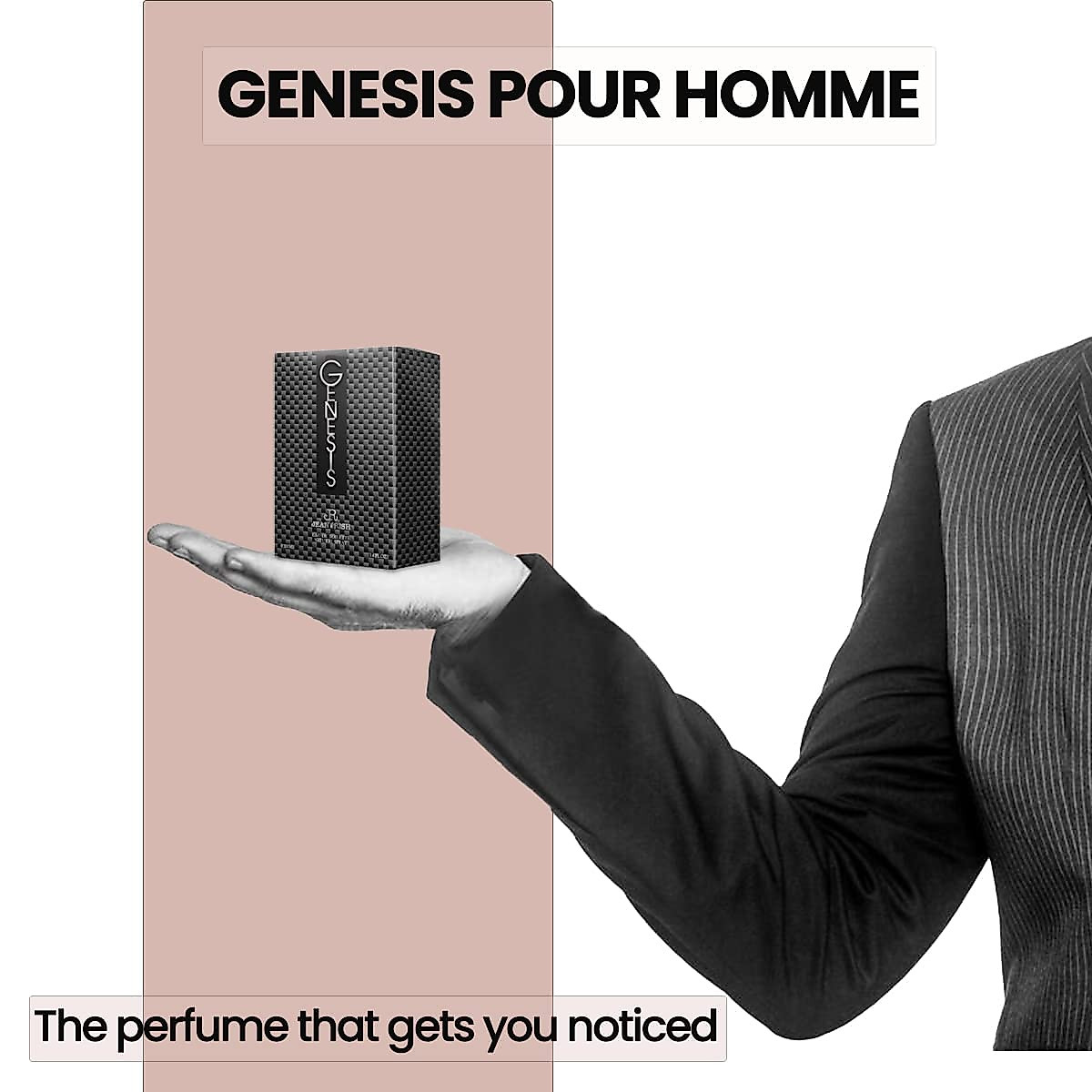 Jean Rish Genesis Pour Homme Eau De Toilette Perfume for Men (3.4 Fl Oz / 100ml) with Lemon, Woody & Lavender Notes - Long Lasting and Luxury Fragrance