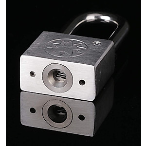 Padlock 40mm Long Beam Gym Locker Lock Keyed Padlocks,Stainless Padlock with 4 Keys，Stainless Lock with Key Padlock,Suitable for Gym Locker Lock,toolboxes,Doors, Fence,(Silver)