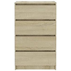 SEASD Sideboards and Buffets Cabinet with Storage Decor Sonoma Oak 23.6"x13.8"x38.8" Chipboard